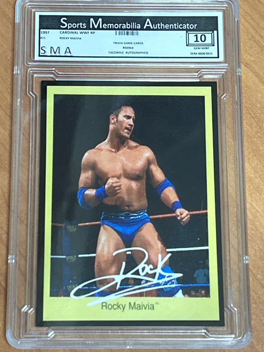 1997 Rocky Maivia the Rock WWF Cardinal 21 Trivia Game Cards Rookie ...