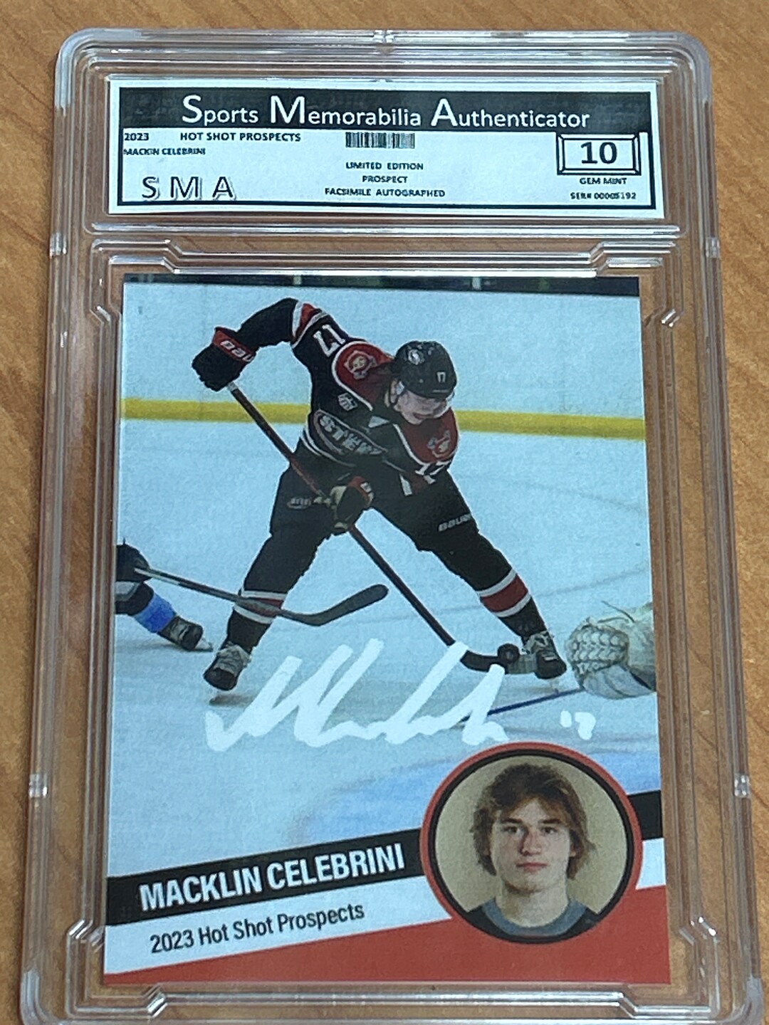 2023 Macklin Celebrini Prospect Facsimile Autographed Prospect RC Hot ...