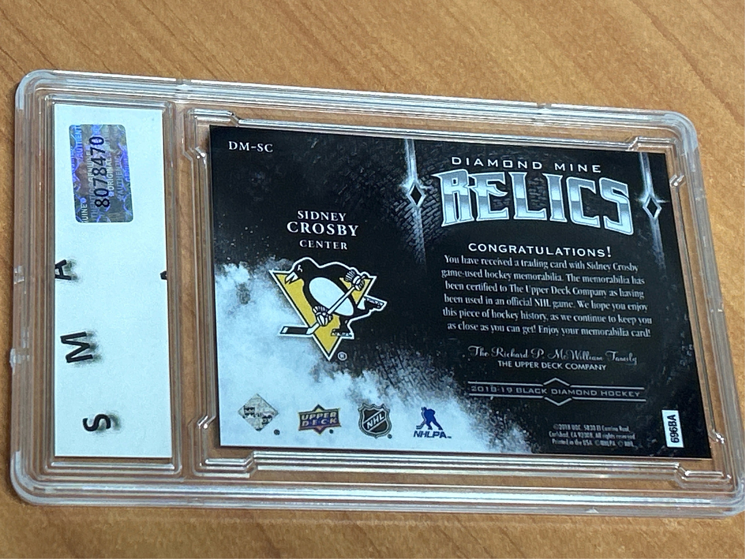 Sidney Crosby 2018-19 Jersey Patch & Facsimile Autographed Diamond Mine ...
