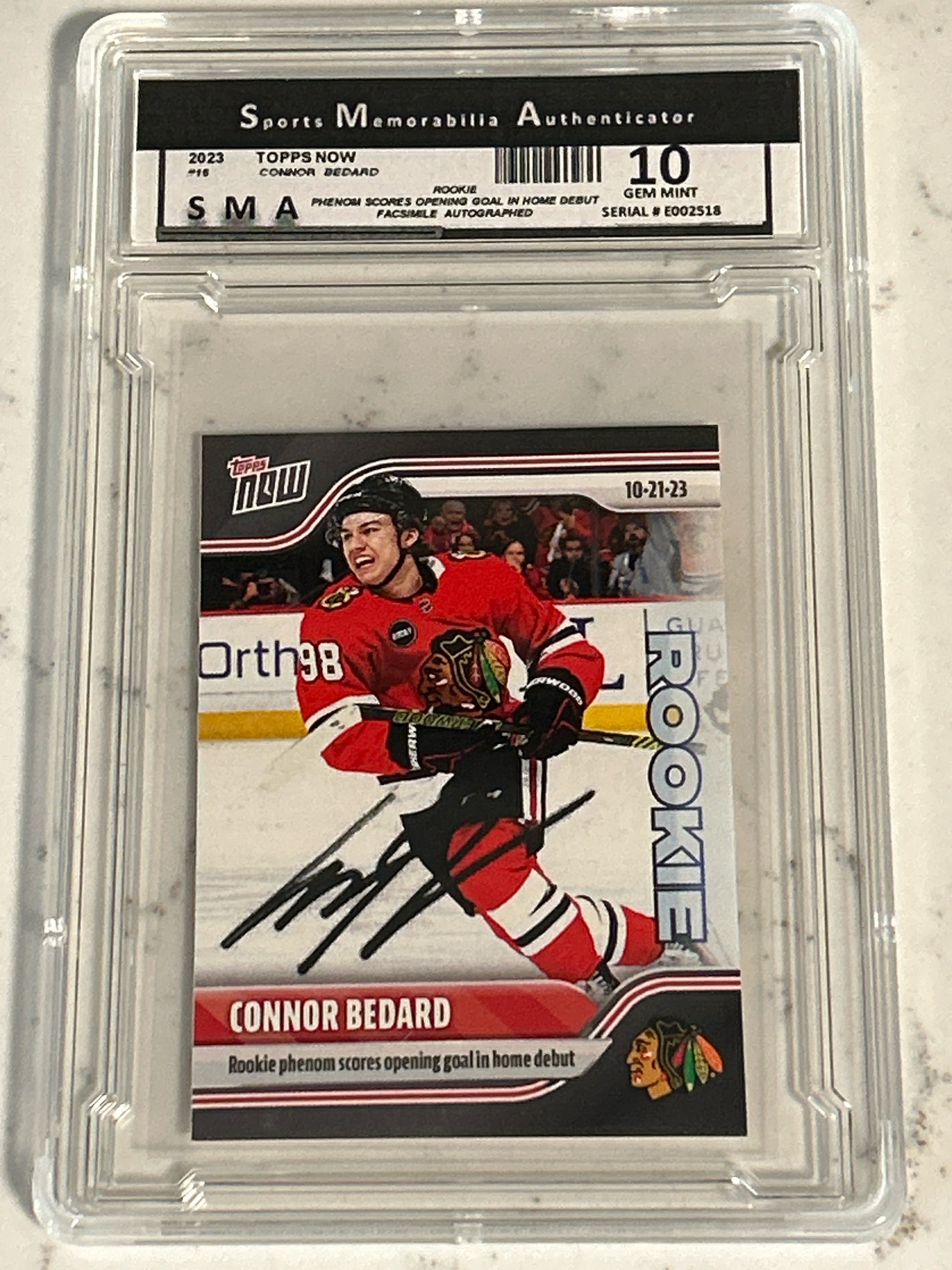 2023 Connor Bedard Rookie Topps Now Facsimile Autographed Prospect RC ...