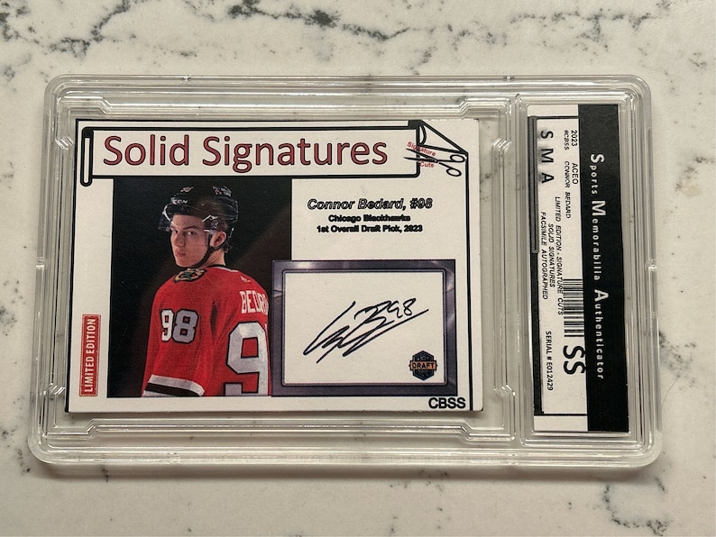 2023 Connor Bedard Solid Signatures Facsimile Autographed - Etsy
