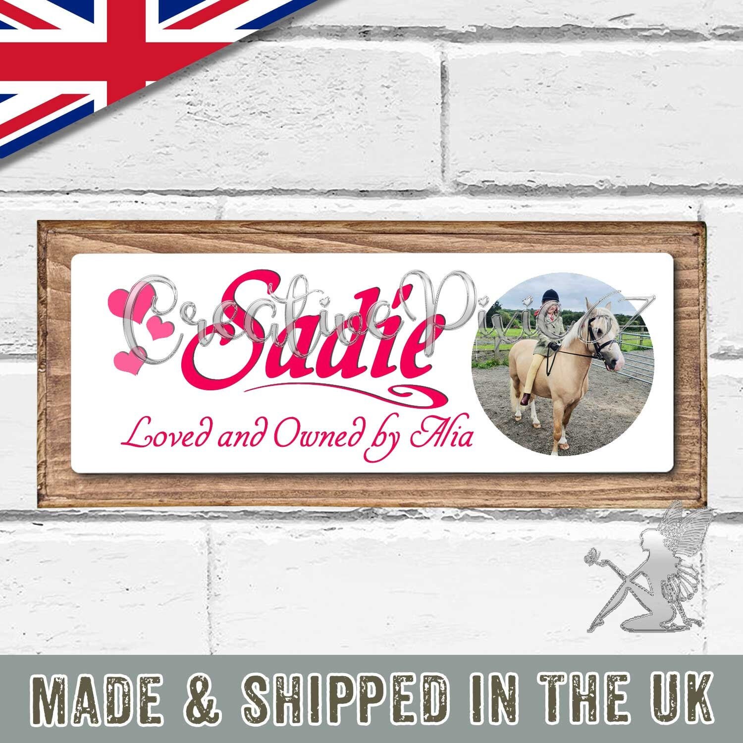Personalised Horses Stable Door Sign With Photo Horse Name | Etsy