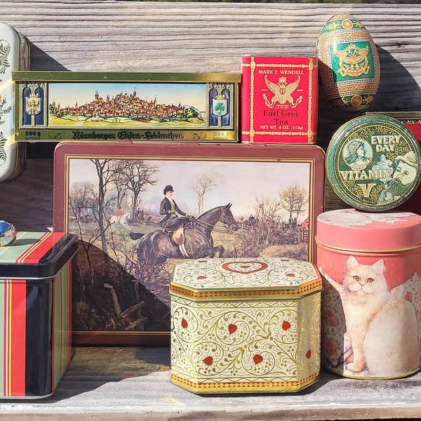 Vintage Tea Tins - Etsy
