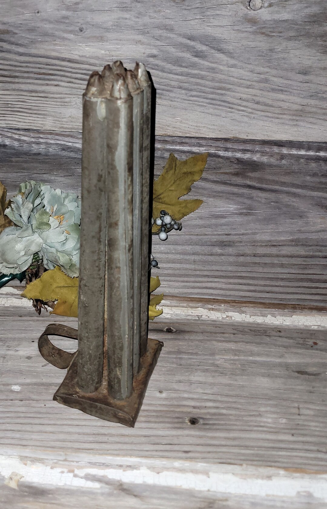 Antique Primitive Tin Candle Mold 6 Taper Candle Mold - Etsy