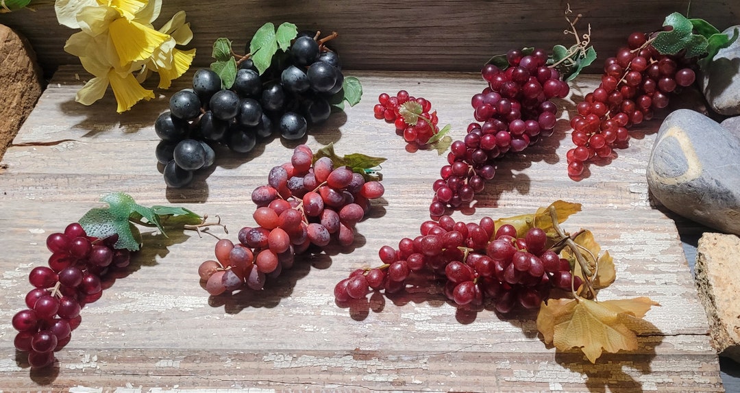 Vintage Mid Century Grape Cluster Rubber Grape Lot Purple Grapes - Etsy