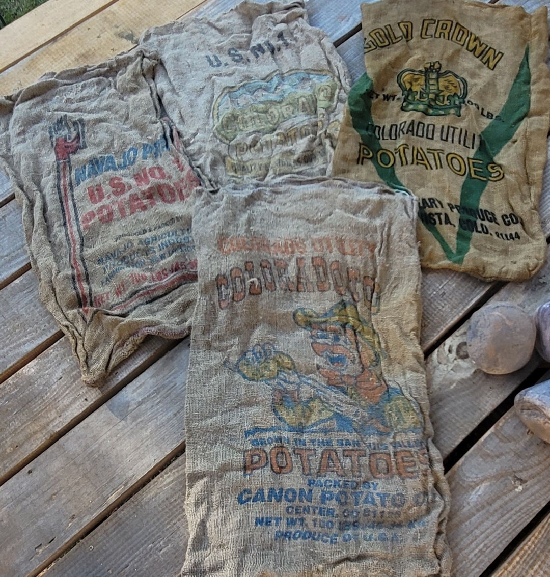 Vintage Burlap Potato Sacks All the Way From Colorado | Treasure Hunt ...