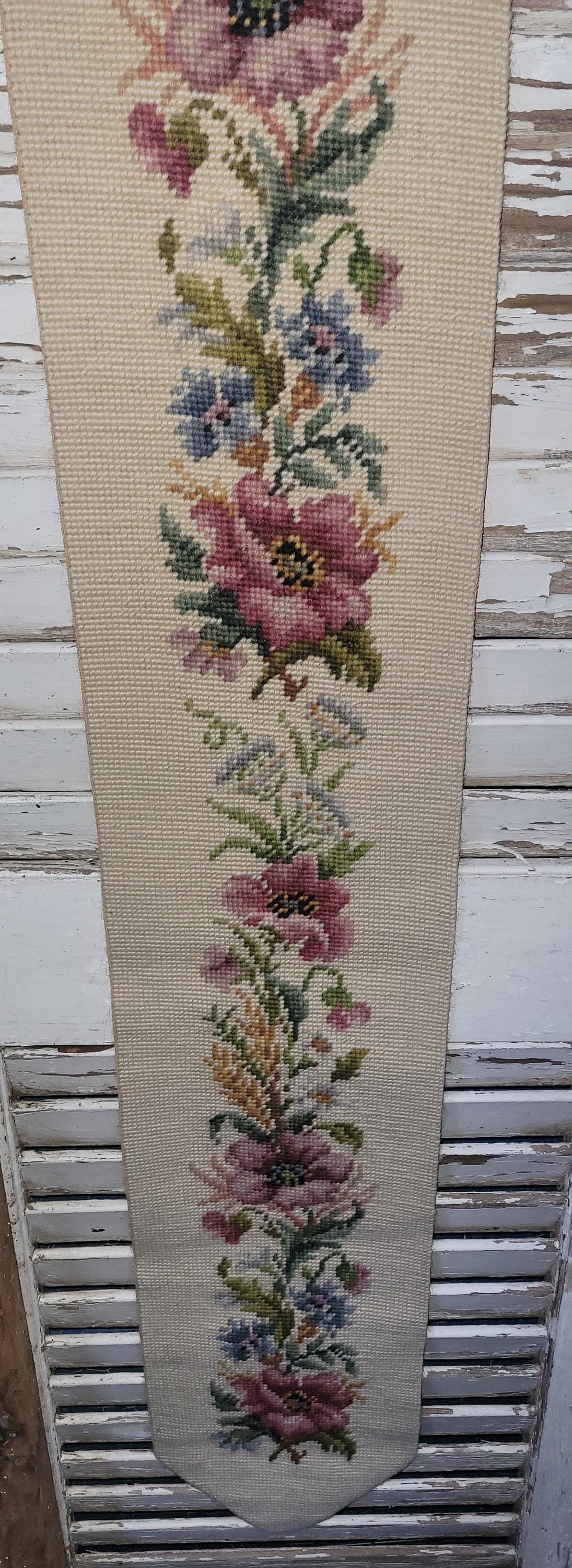 Vintage Embroidered Bell Pull | Estate Find - Etsy