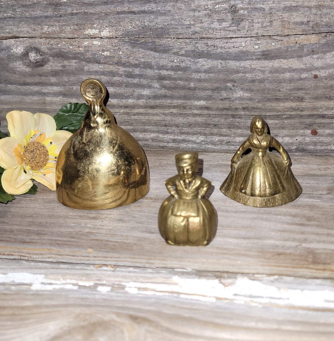 Vintage Brass Bell: Lady, Dutch Boy, Large Bell Figures - Etsy