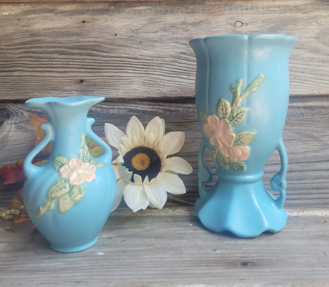 Vintage Blue Weller Pottery Vase | Sold Separately - Etsy