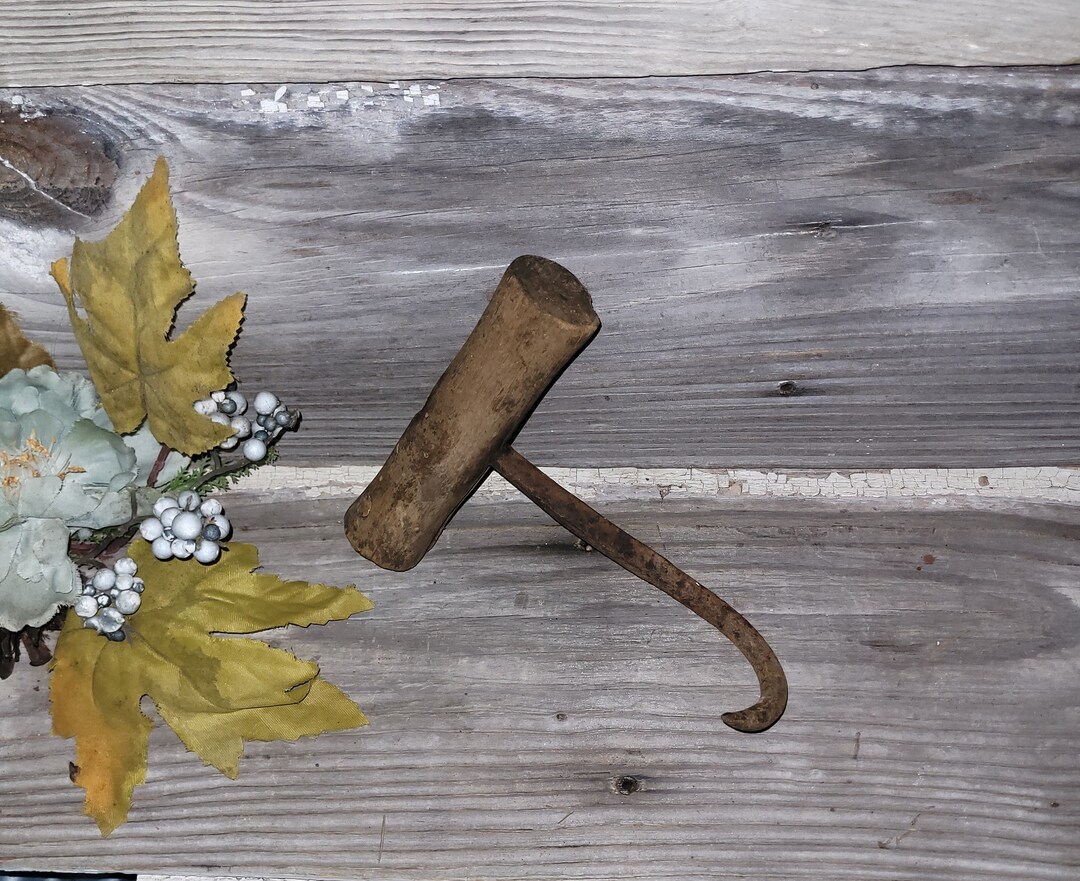 Antique Hay Hook Wood Handle | Barn Find - Etsy