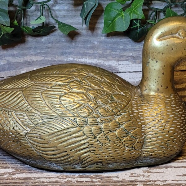 Large Brass Duck - Etsy