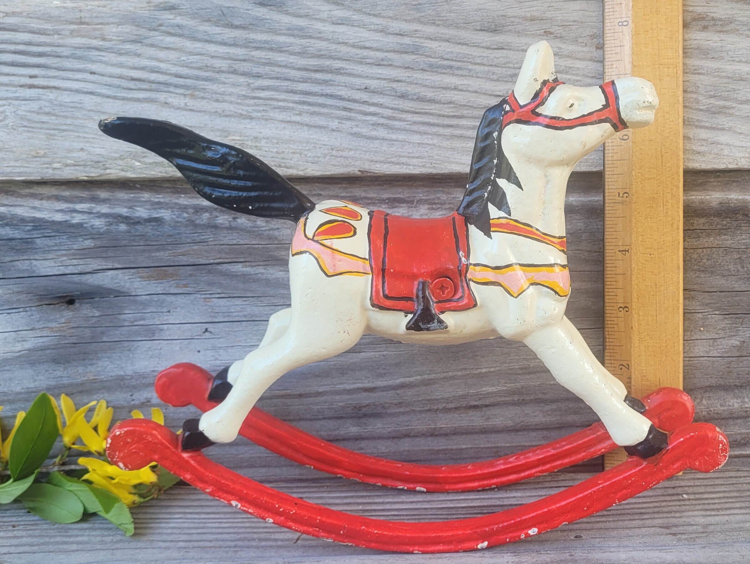 Vintage Cast Iron Rocking Horse Cast Iron Door Stop - Etsy