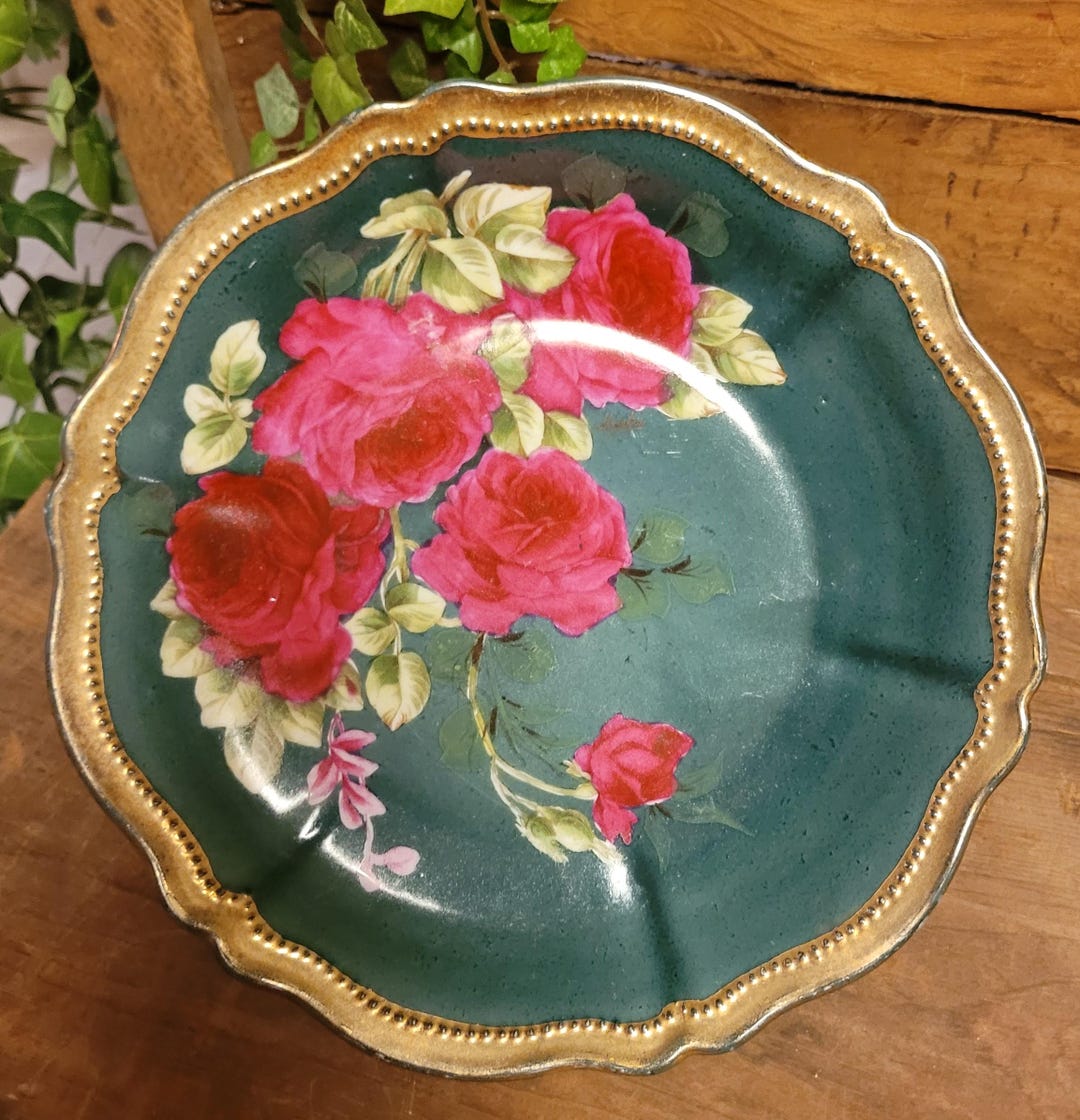 Antique Civil War Era Dinner Plate OAEG Royal Rose Duberry - Etsy