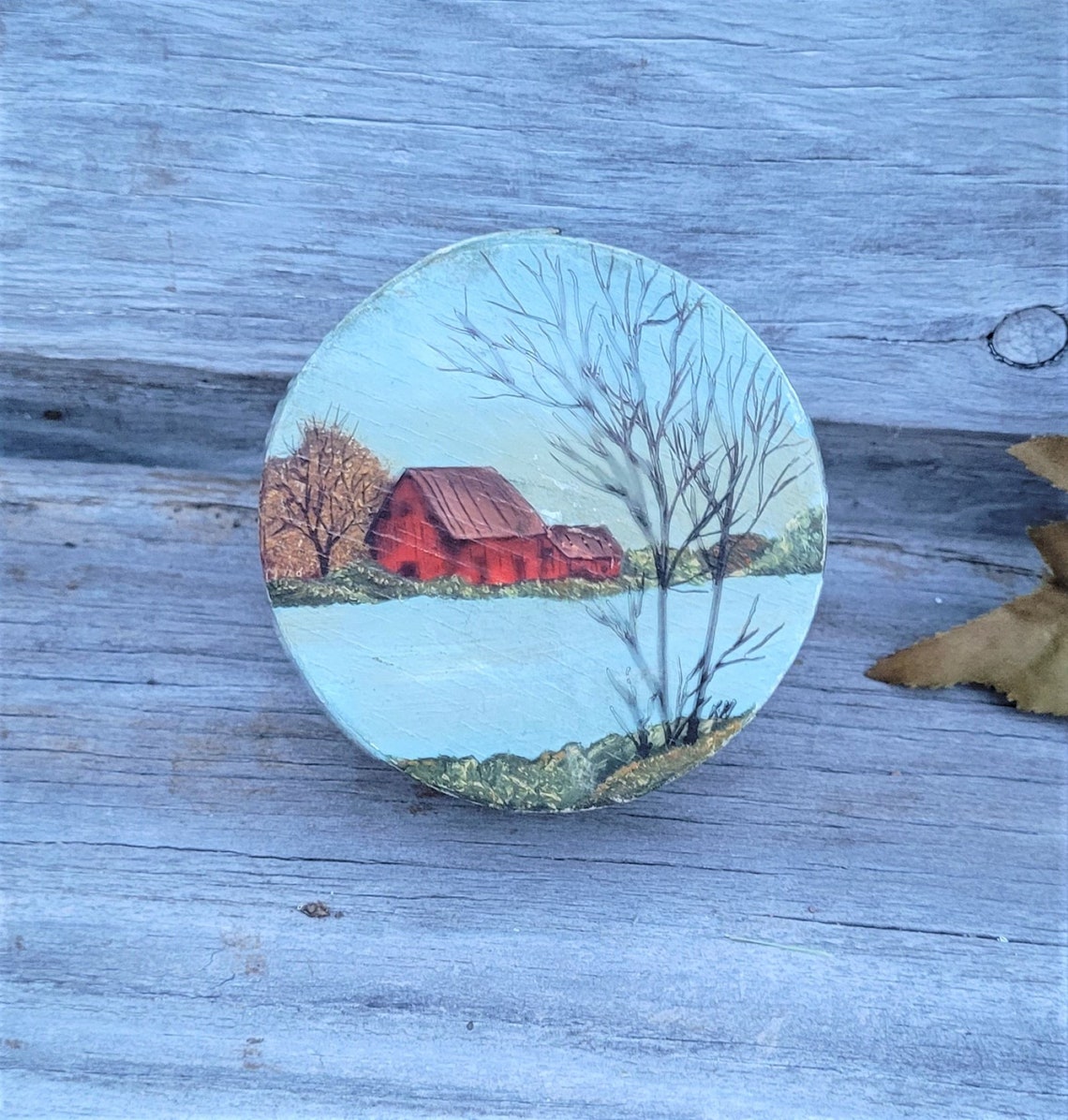 Adorable Small Hand Painted Cheese Box for Trinkets or Rings - Etsy