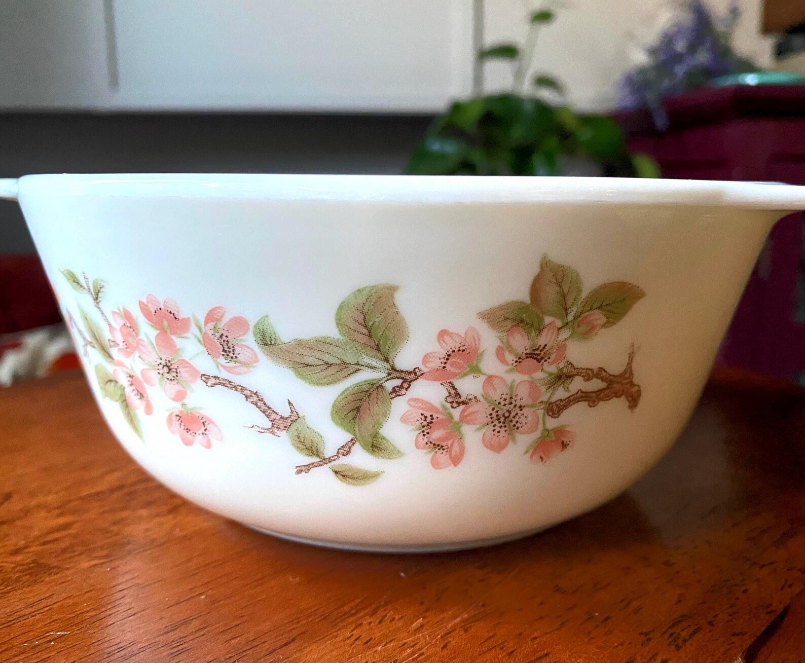 Vintage 1980s Pyrex Bowl Cherry Blossom Pattern With Lid - Etsy