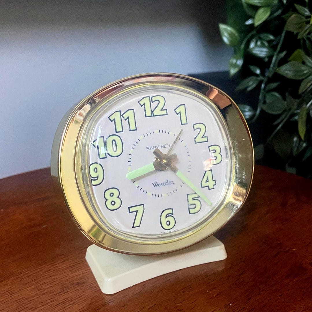 Vintage 1970s Westclox Radium Wind up Baby Ben Alarm Clock - Made in ...