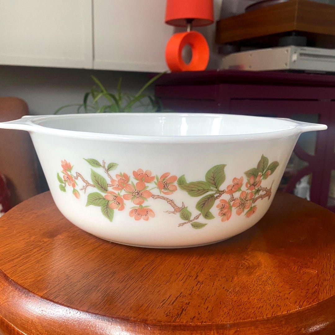 Vintage 1980s Pyrex Bowl Cherry Blossom Pattern - Made in England - Etsy