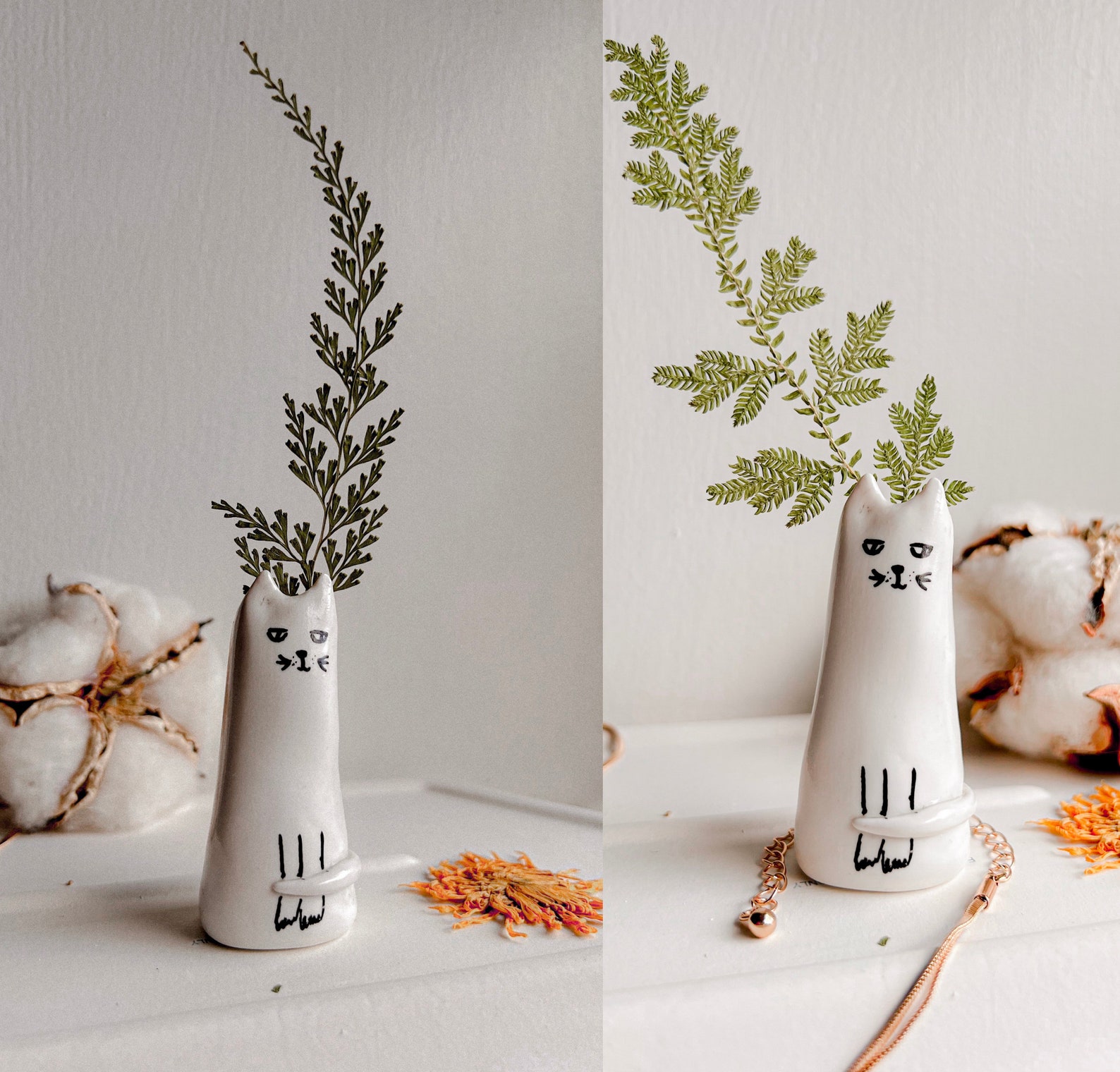 Cat Tiny Modern Vase / Tiny Mini Vase / Cat Lover Gift / Mini - Etsy