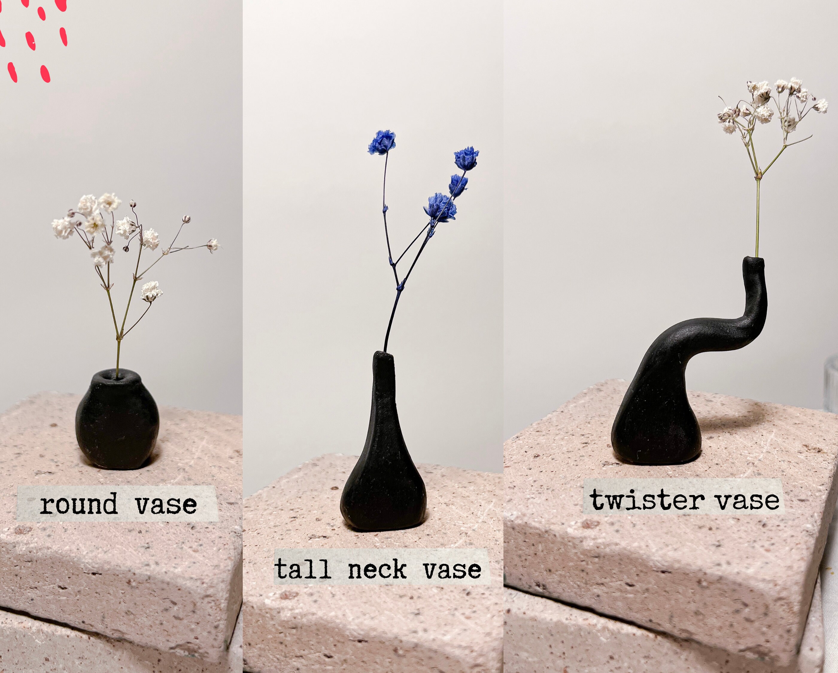 Modern Tiny Vases / Tiny Mini Vases / Miniature Pot / Mini | Etsy