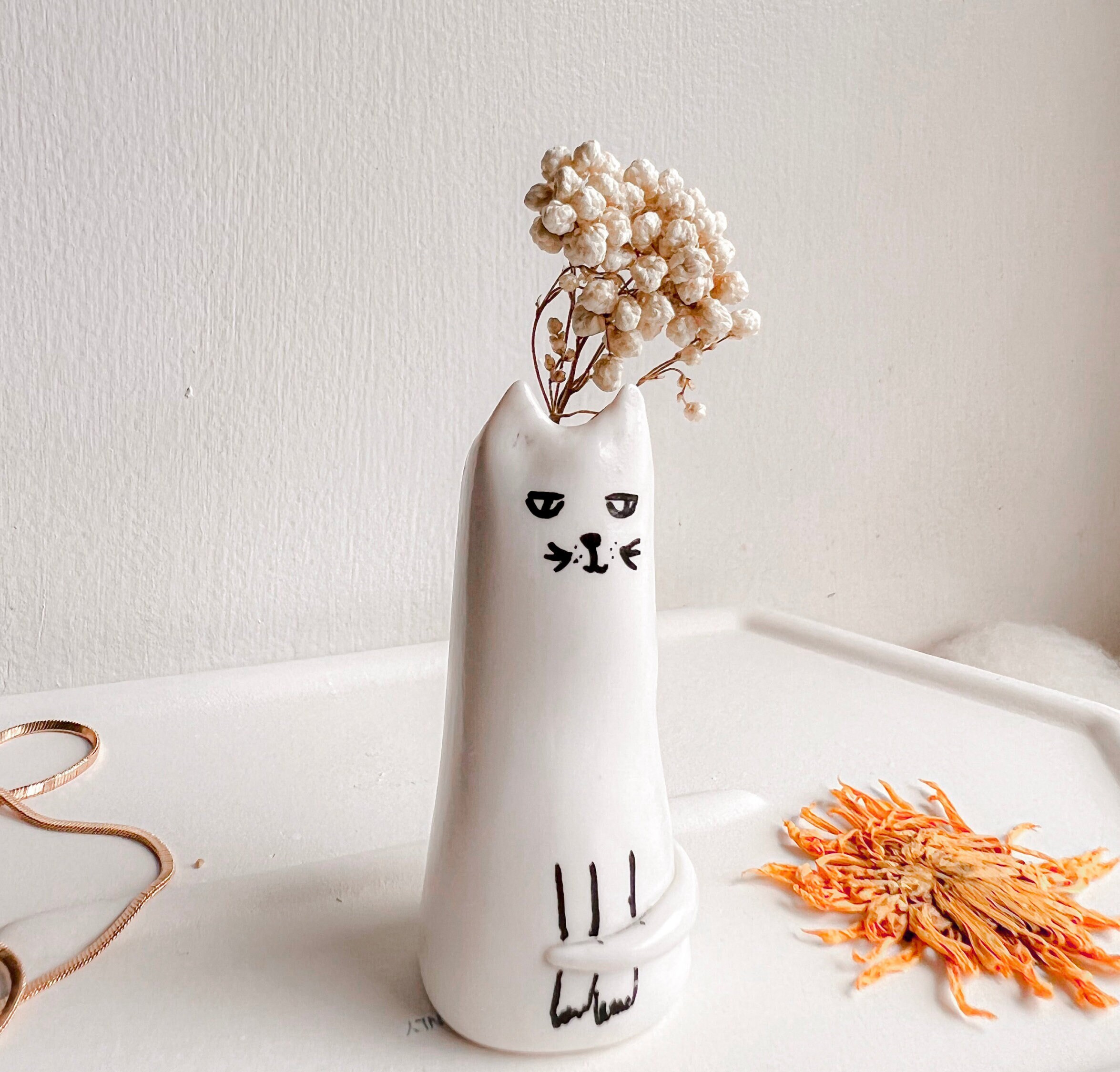 Cat Tiny Modern Vase / Tiny Mini Vase / Cat Lover Gift / Mini - Etsy