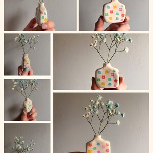 Flower Tiny Vase / Funky Retro Design / Mini Birthday Gift / Modern ...