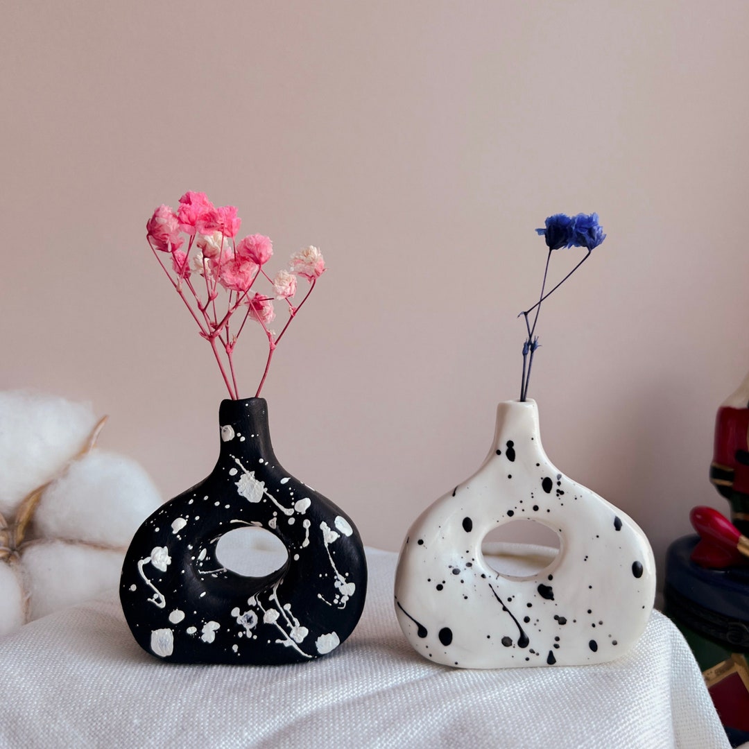 Abstract Tiny Vases / Modern Tiny Vase / Mini Birthday Gift / Desk Tiny ...