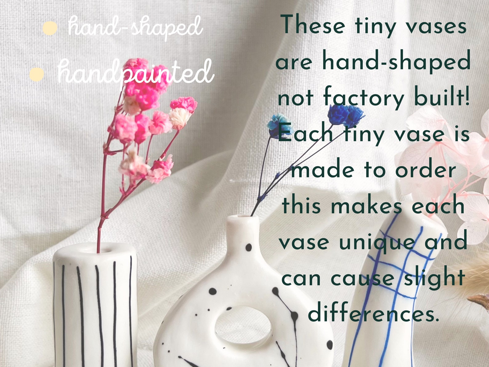 Abstract Tiny Vases / Tiny Mini Vases / Miniature Pot / | Etsy