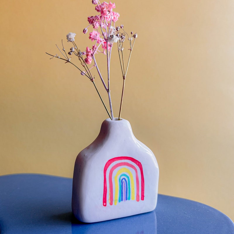 Colorful Flower Vase - Etsy