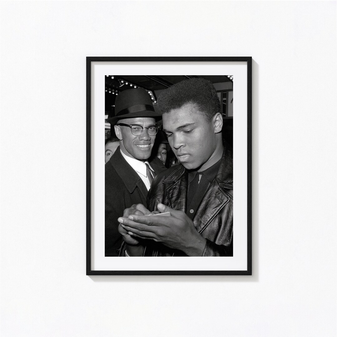 Muhammad Ali Print Malcolm X Black and White Wall Art - Etsy