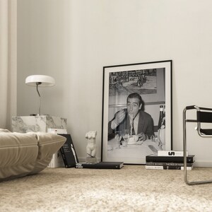 James Bond Eating Spaghetti Print, Sean Connery Black and White Wall ...