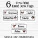 Cow Print Name Tags for Student Desks, Editable Desk Plate Styles ...