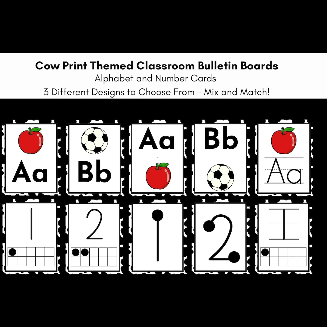 Cow Print Bulletin Board, Farm Theme Bulletin Board, Teacher Decor, Cow ...
