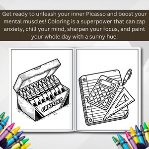 Back to School Coloring Pages, Back to School Activity, Kids Coloring ...