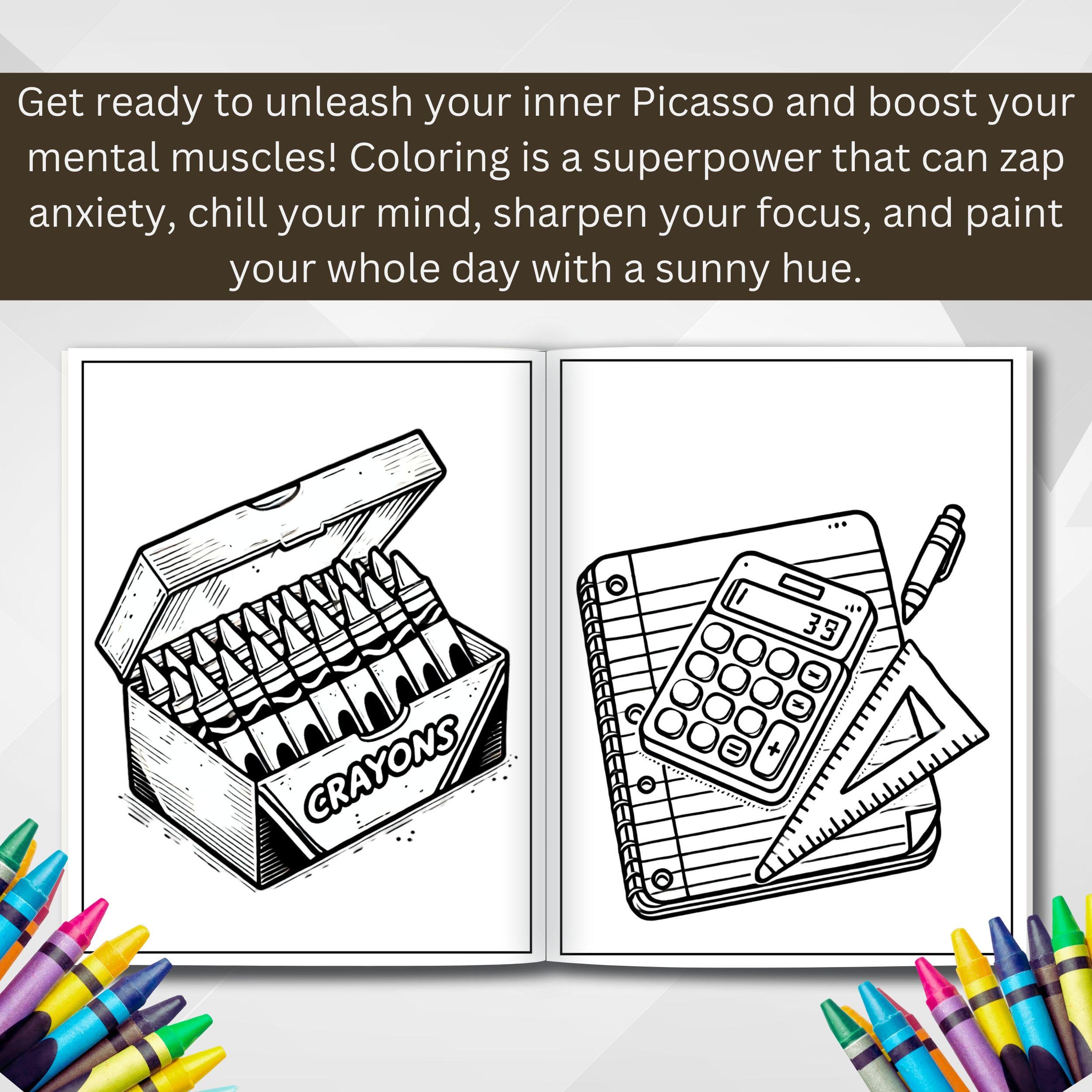 Back to School Coloring Pages, Back to School Activity, Kids Coloring ...