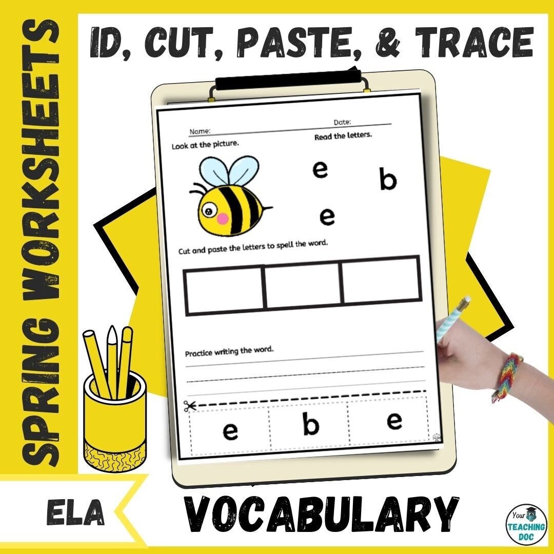 Spring Spelling, Sight Word / Vocabulary Life Skills Worksheets & Task ...