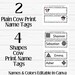 Cow Print Name Tags for Student Desks, Editable Desk Plate Styles ...