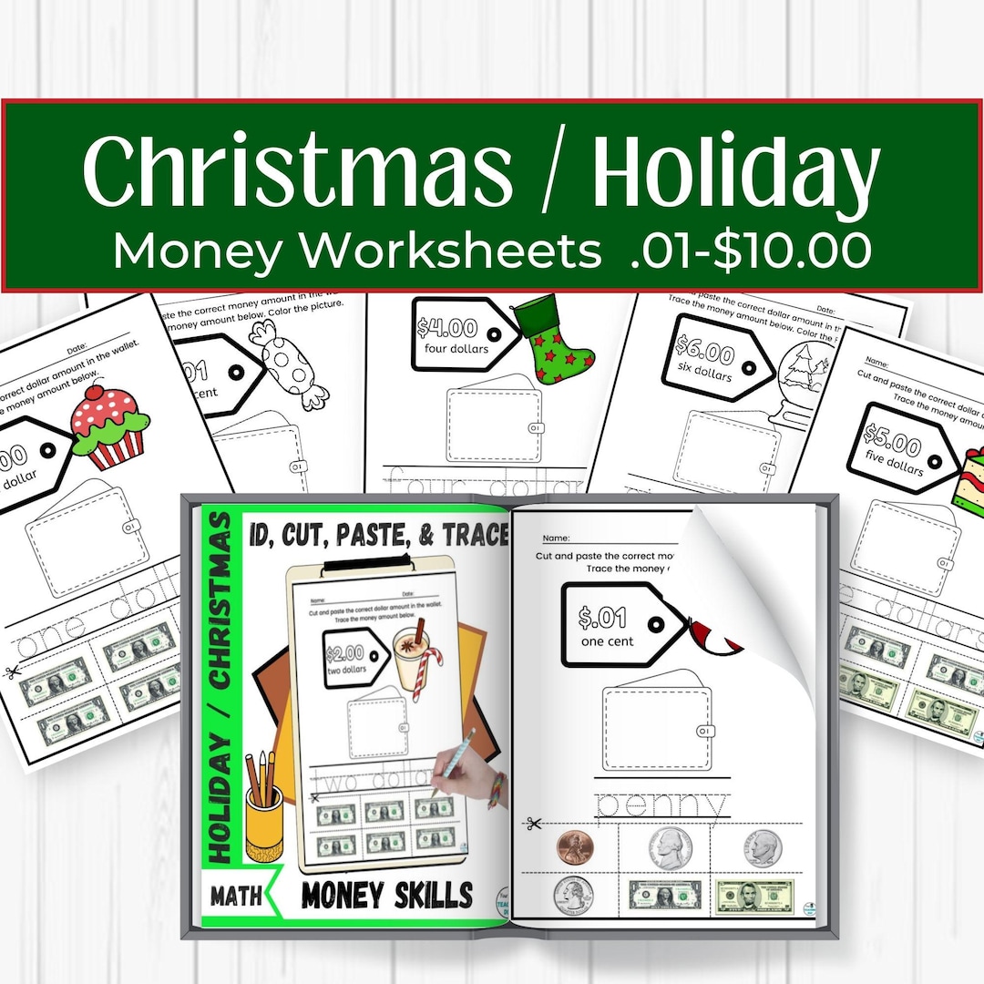 Christmas Money Worksheets - Counting Coins & Dollars, Holiday Math ...