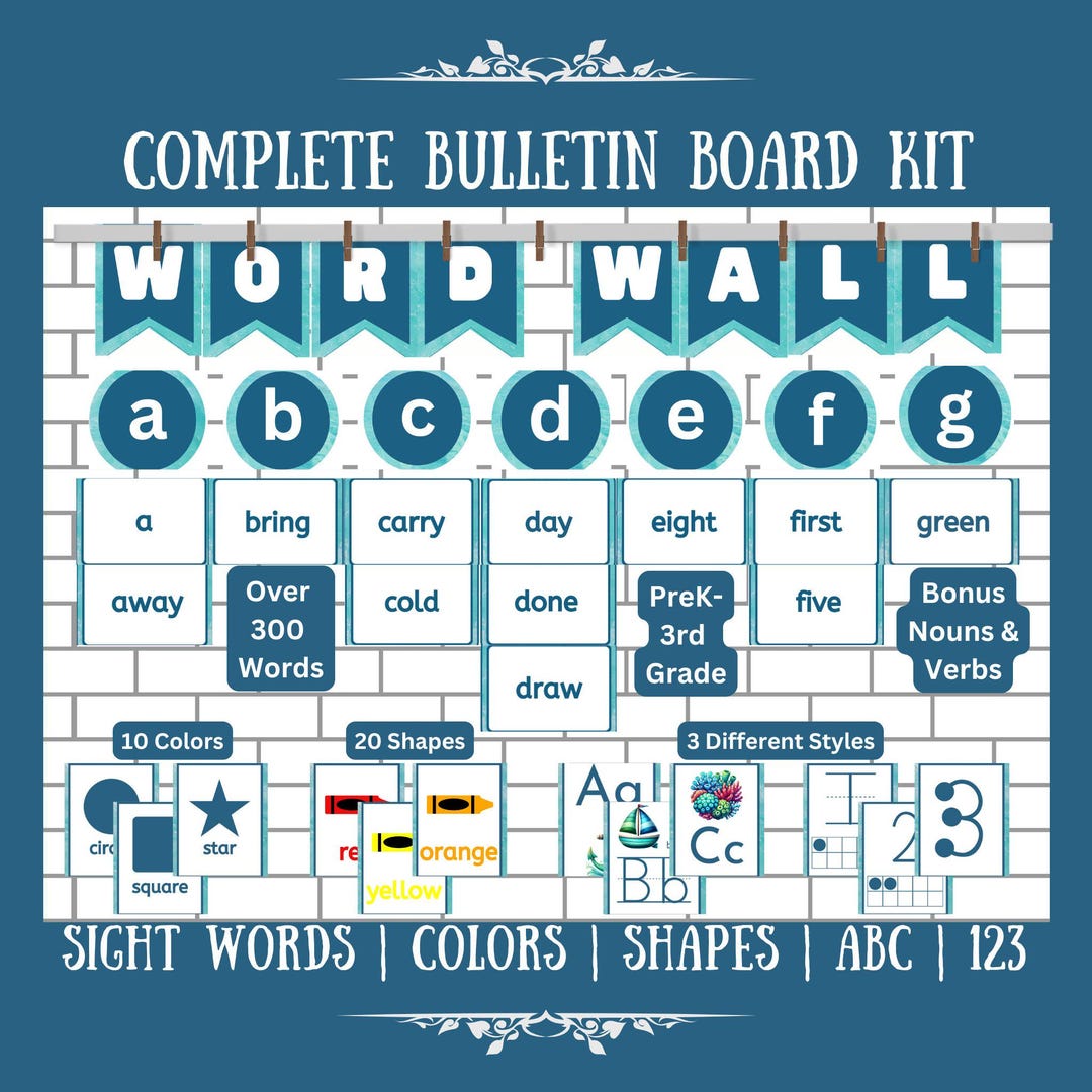 Ocean Theme Classroom Display Set, Classroom Decor, A-Z Letters ...