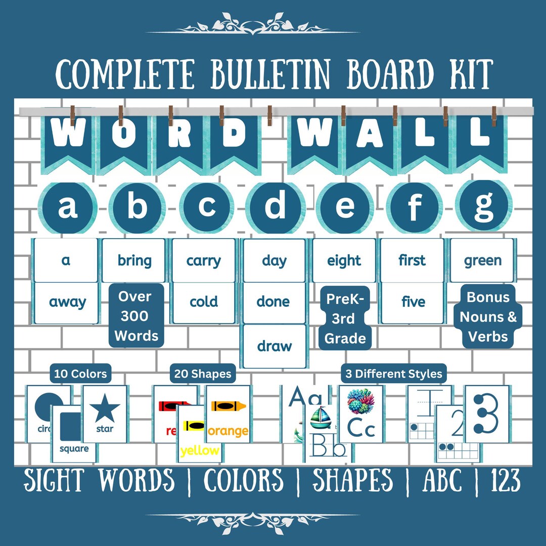 Ocean Theme Classroom Display Set, Classroom Decor, A-Z Letters ...