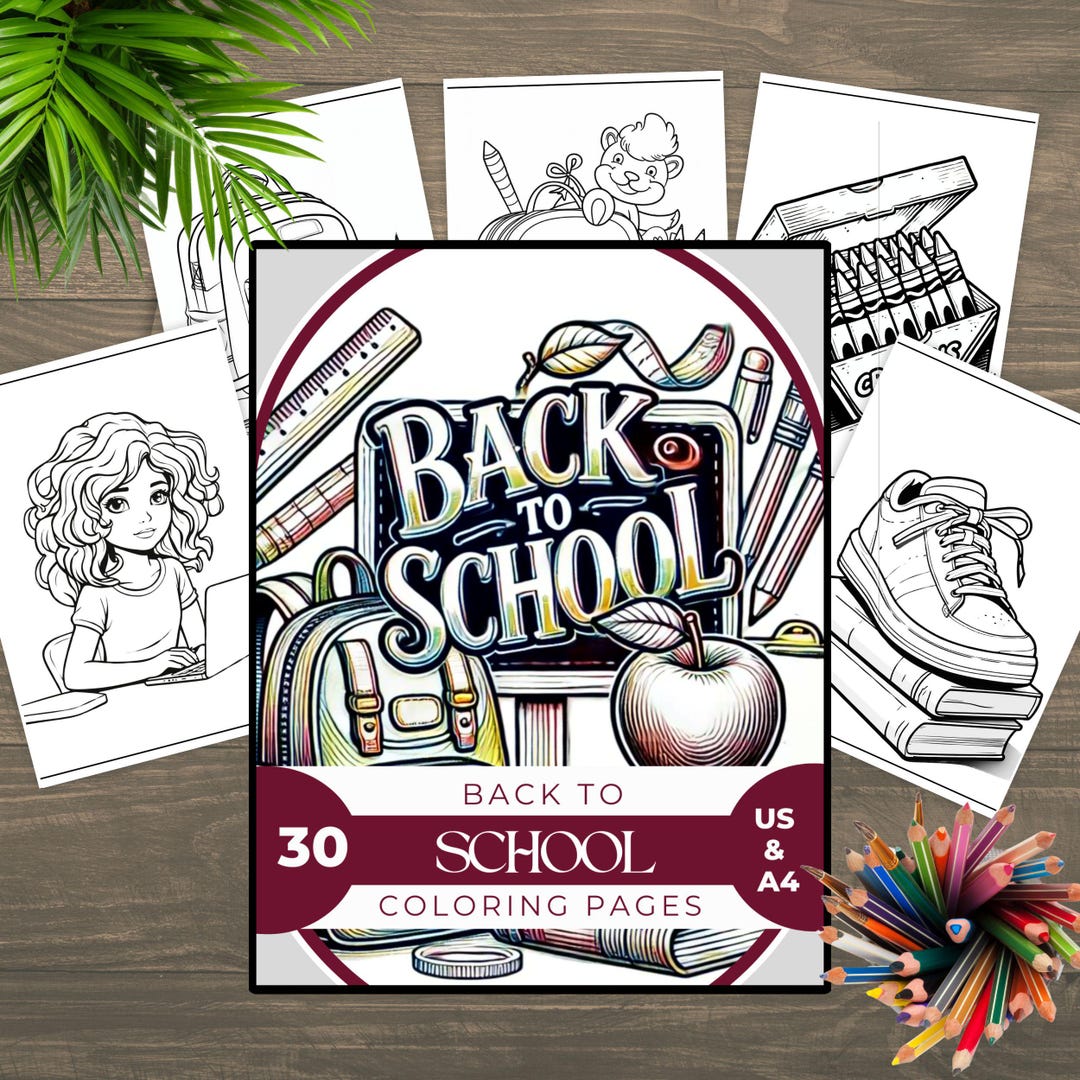 Back to School Coloring Pages, Back to School Activity, Kids Coloring ...