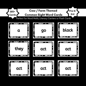 Cow Theme Word Wall | Classroom Display | Alphabet Word Wall ...