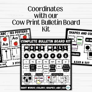 Cow Print Name Tags for Student Desks, Editable Desk Plate Styles ...