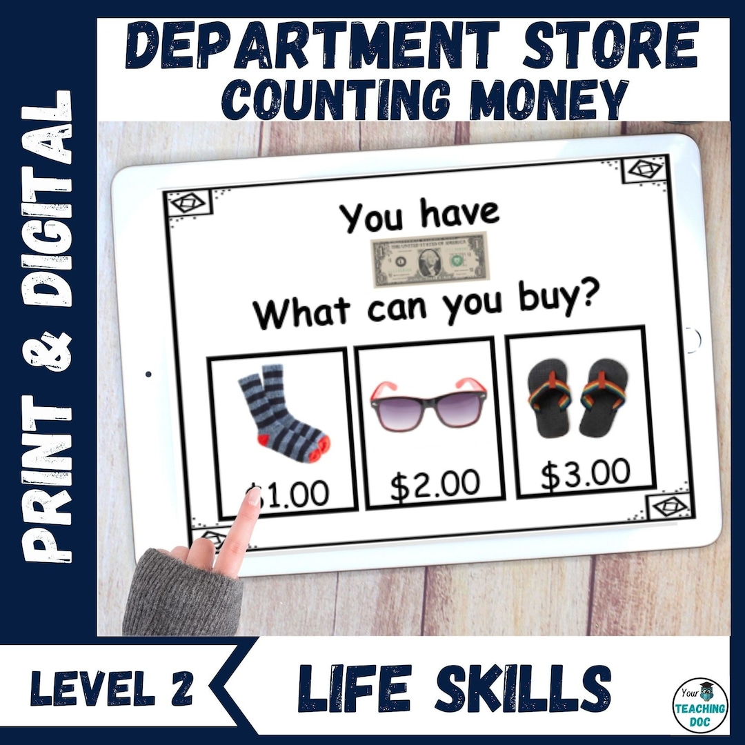 Counting Money: Clothing Store Life & Work Skills Digital and Print ...