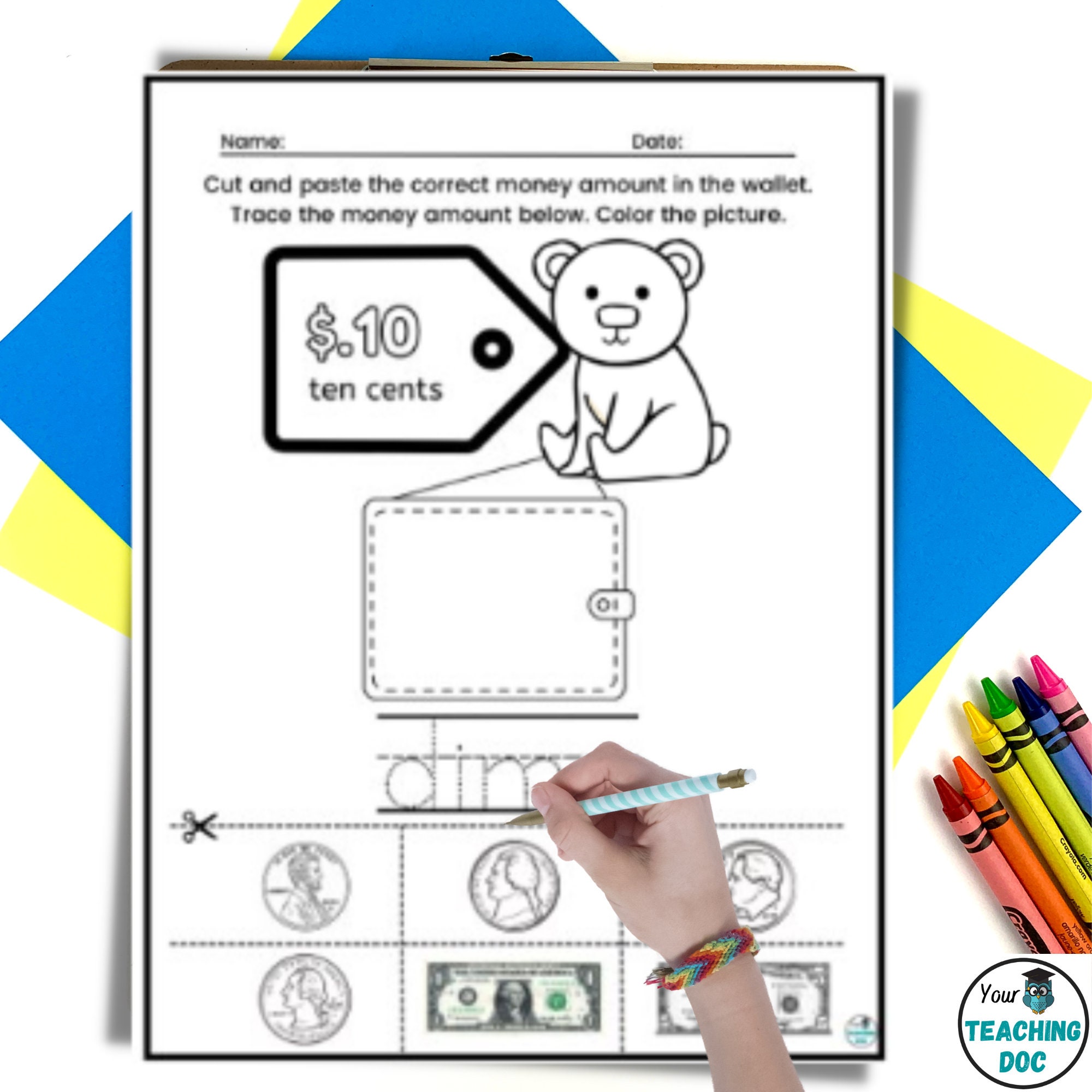 Winter Money Math Skills Identify and Count Worksheets .01 10.00 - Etsy