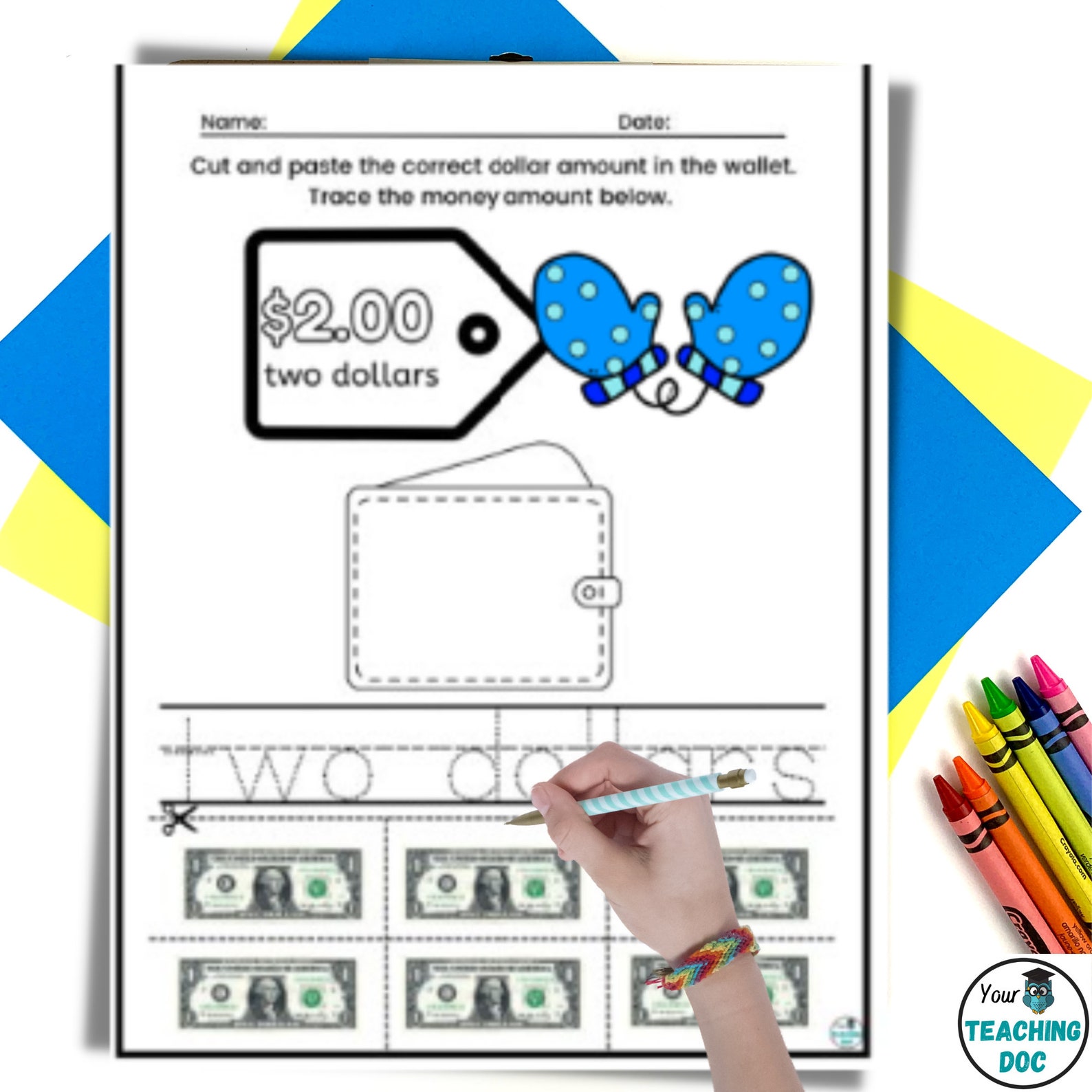 Winter Money Math Skills Identify and Count Worksheets .01 - 10.00 - Etsy