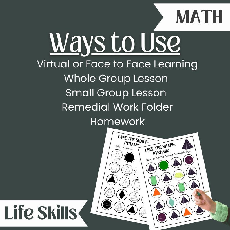 2D & 3D Shapes Worksheets, Kindergarten Geometry Printable Worksheets ...