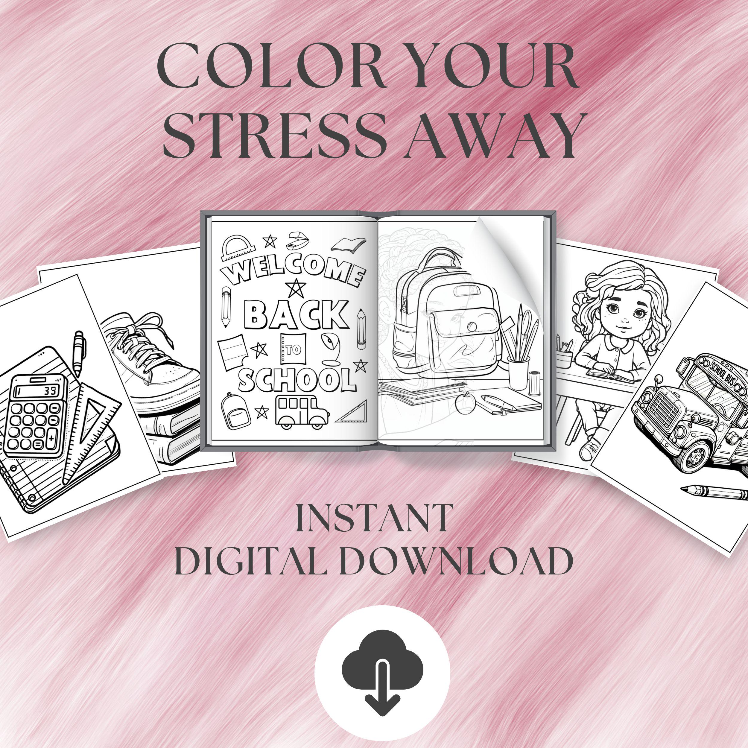 Back to School Coloring Pages, Back to School Activity, Kids Coloring ...