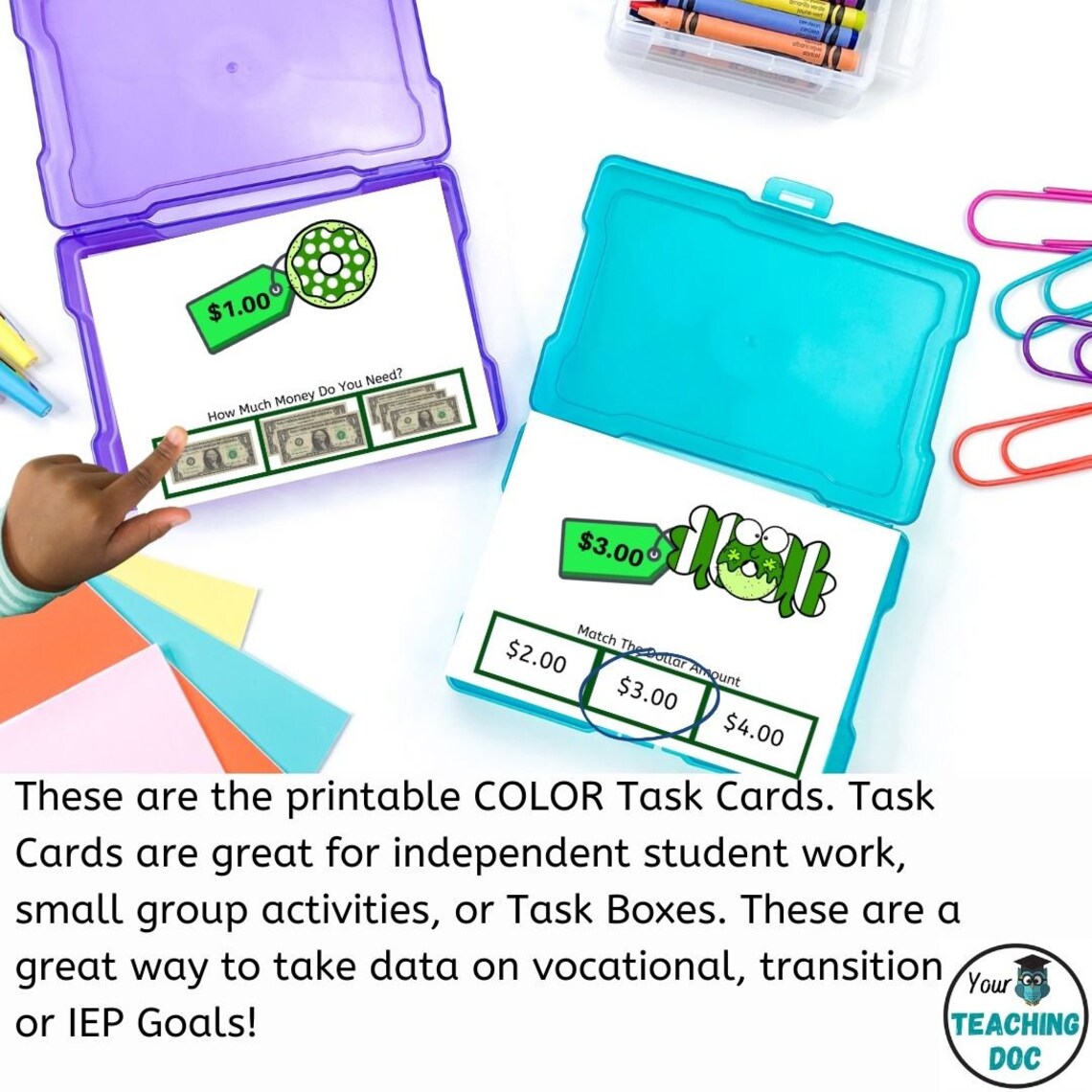 St. Patrick's Day Counting Money Math Life Skills PLUS Task Cards 3 ...