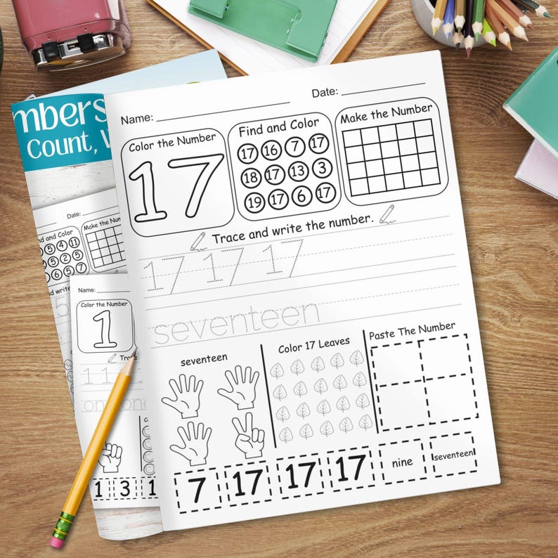 Number Recognition Worksheets, Numbers 1-20 Math Activities, Printable ...