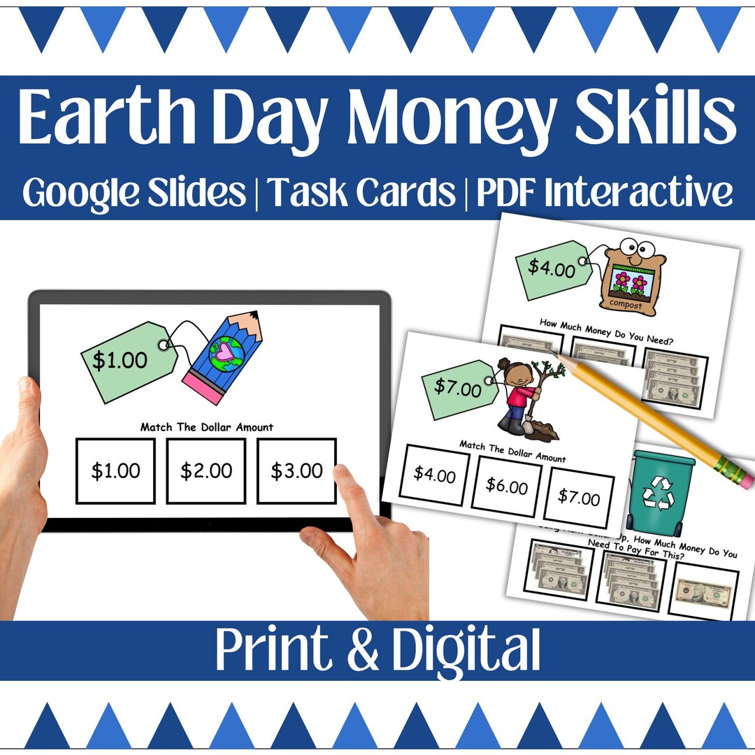 Earth Day Money Math Unit, Google Slides, Financial Literacy for Kids ...